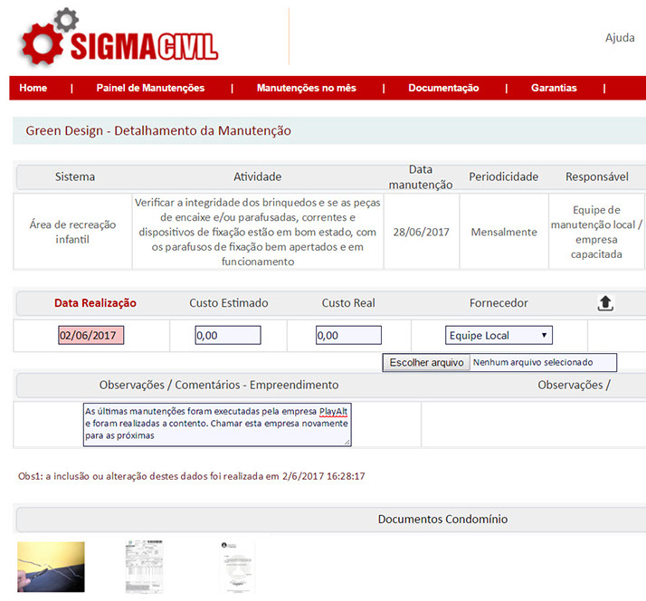 SigmaCivil - Sistema de Manutenção Predial
